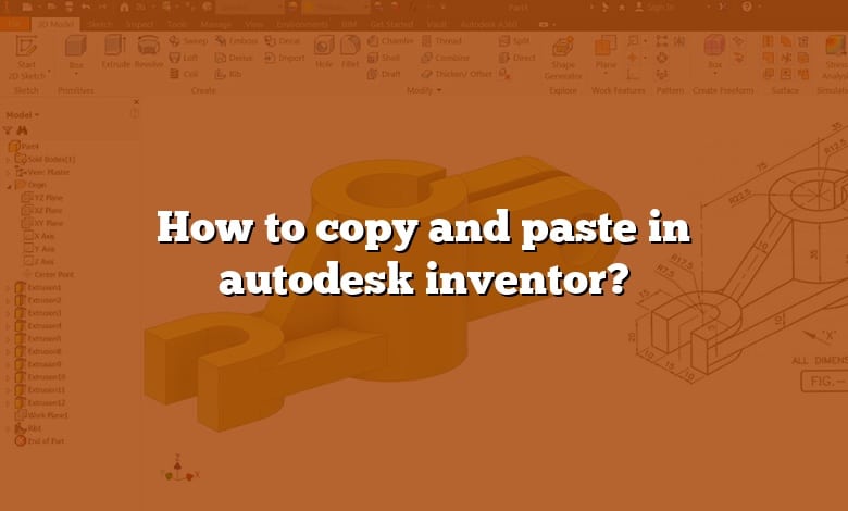 How to copy and paste in autodesk inventor? - CADdikt