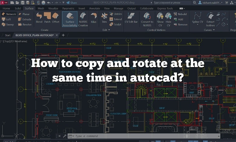 How to copy and rotate at the same time in autocad? - CADdikt