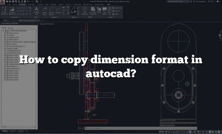 How to copy dimension format in autocad? - CADdikt