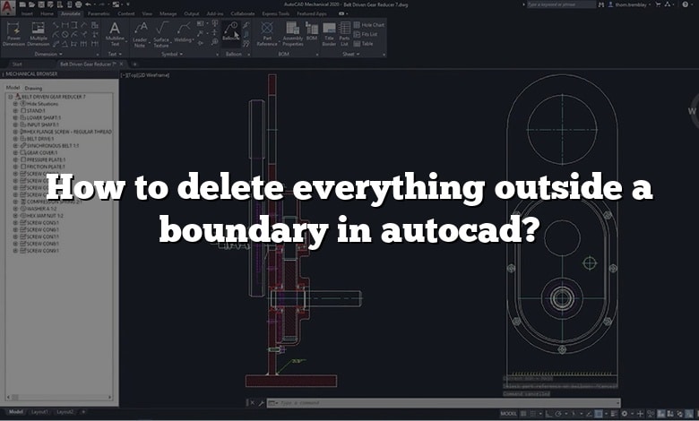 How to delete everything outside a boundary in autocad? - CADdikt