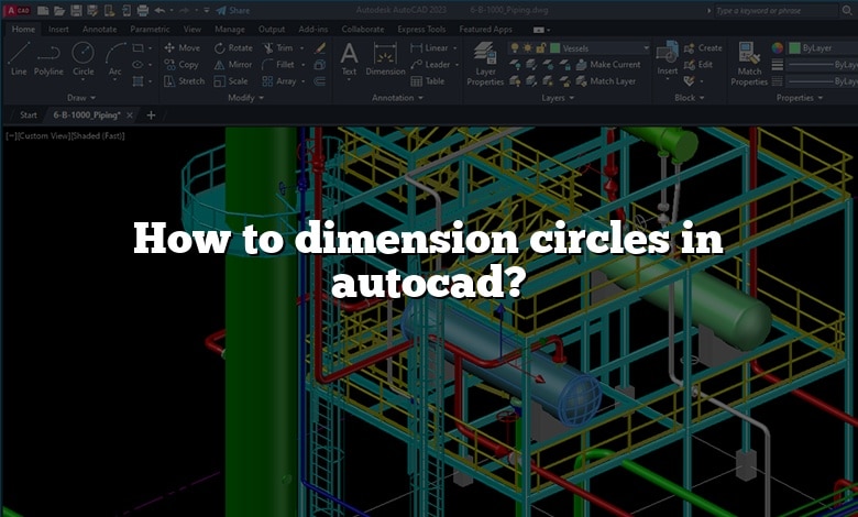 How to dimension circles in autocad? - CADdikt