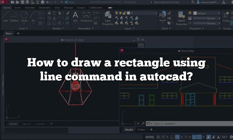 How To Draw A Rectangle Using Line Command In Autocad Caddikt 5615