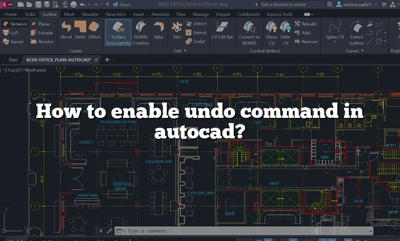 How to enable undo command in autocad? - CADdikt