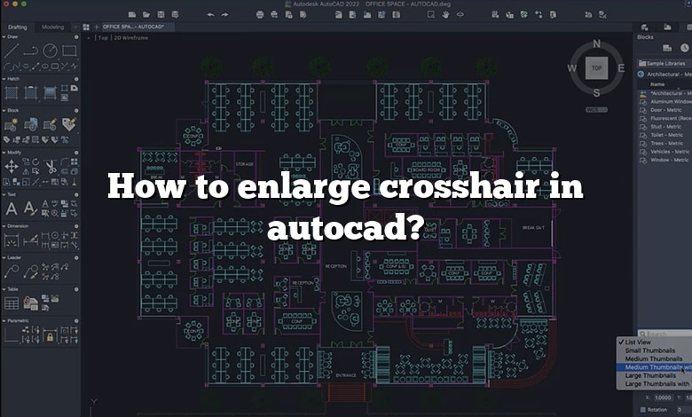 How to enlarge crosshair in autocad? - CADdikt