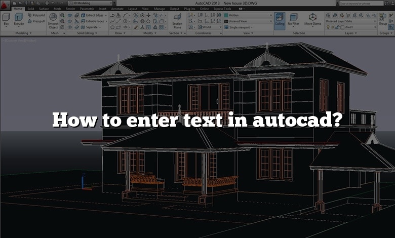 How to enter text in autocad? - CADdikt