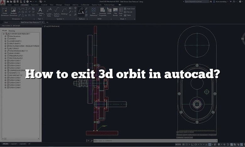 How to exit 3d orbit in autocad? - CADdikt