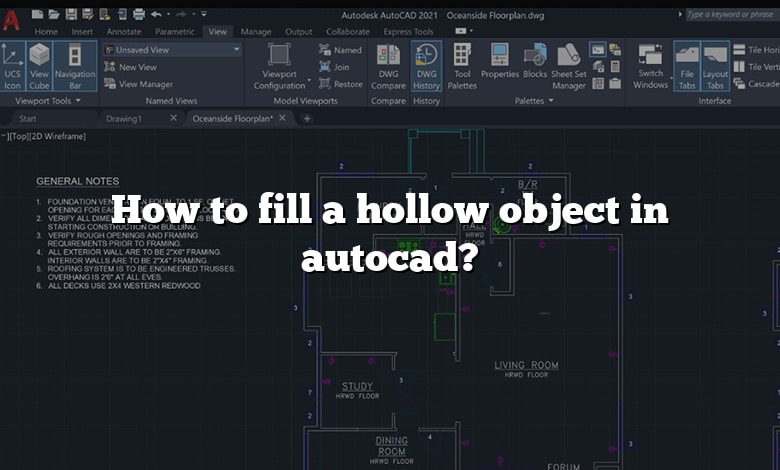 How to fill a hollow object in autocad? - CADdikt