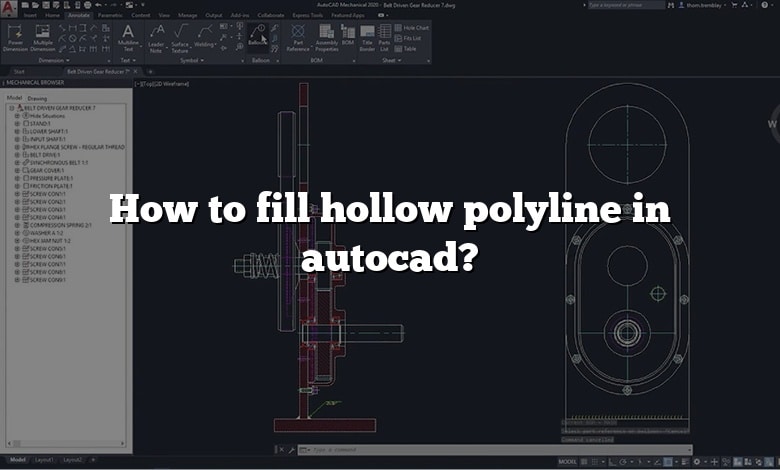How to fill hollow polyline in autocad? - CADdikt