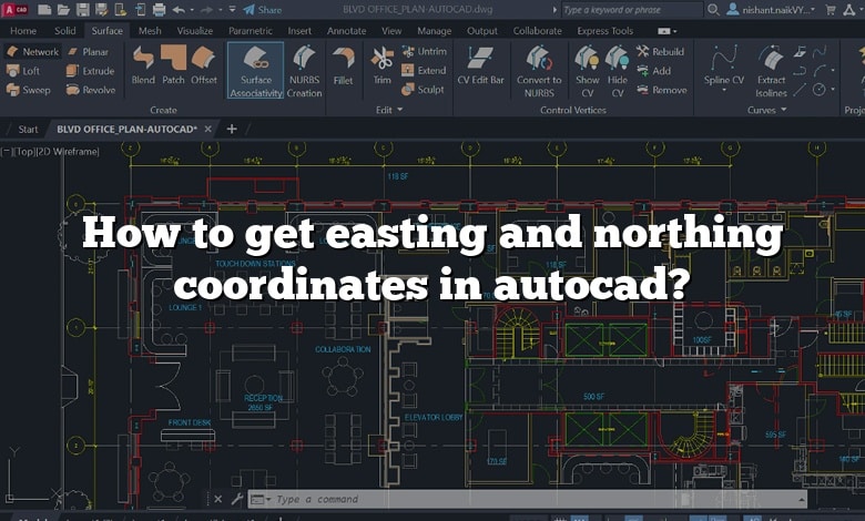 How to get easting and northing coordinates in autocad? - CADdikt