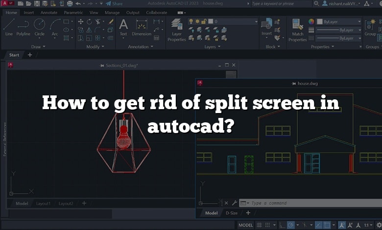How to get rid of split screen in autocad? - CADdikt