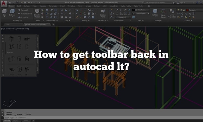 How to get toolbar back in autocad lt? - CADdikt