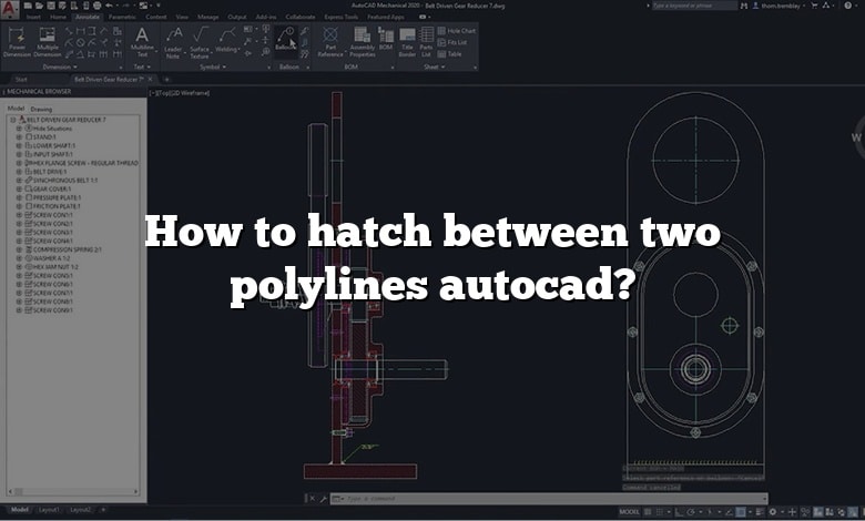 How to hatch between two polylines autocad? - CADdikt