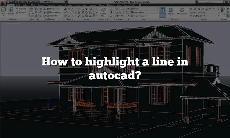 How to highlight a line in autocad? - CADdikt