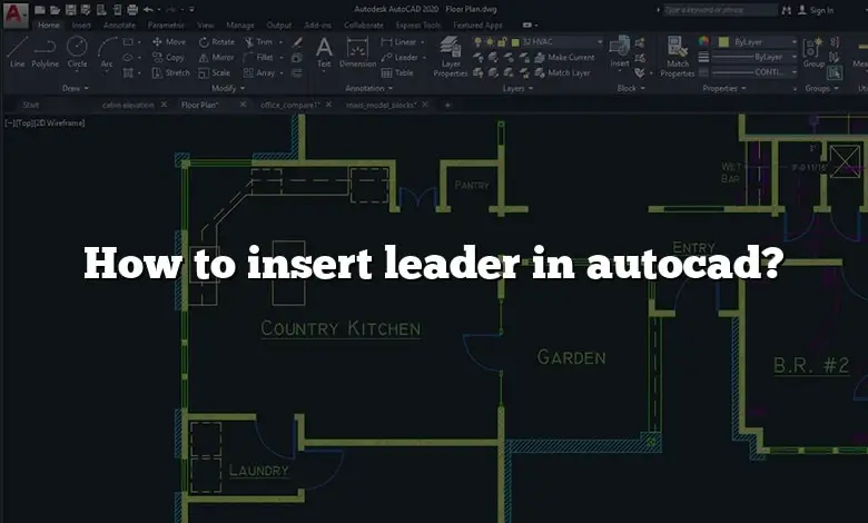 How to insert leader in autocad? - CADdikt