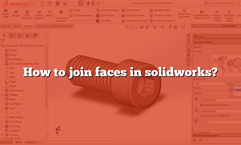 How to join faces in solidworks? - CADdikt