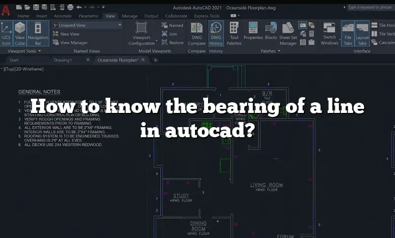 How to know the bearing of a line in autocad? - CADdikt