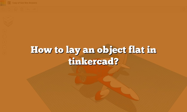 How to lay an object flat in tinkercad? - CADdikt
