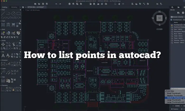 How to list points in autocad? - CADdikt