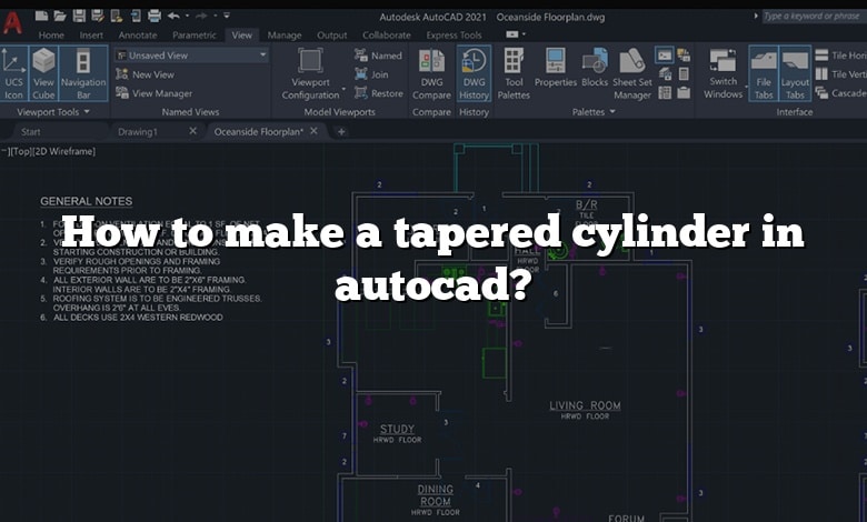 How to make a tapered cylinder in autocad? - CADdikt