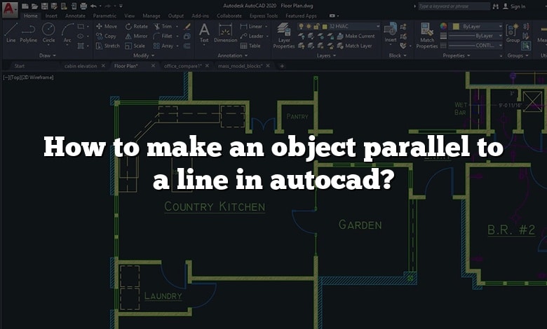 How to make an object parallel to a line in autocad? - CADdikt