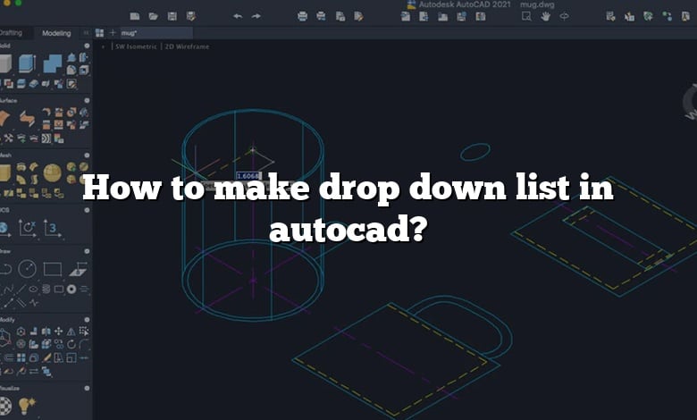 How to make drop down list in autocad? - CADdikt