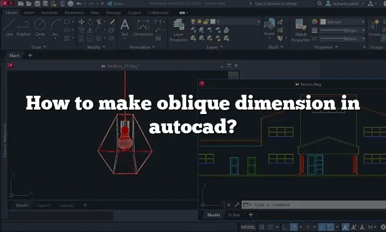 How to make oblique dimension in autocad? - CADdikt