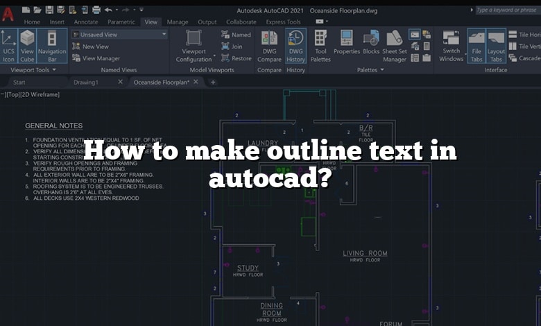 How to make outline text in autocad? - CADdikt