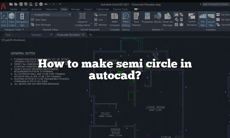 How to make semi circle in autocad? - CADdikt