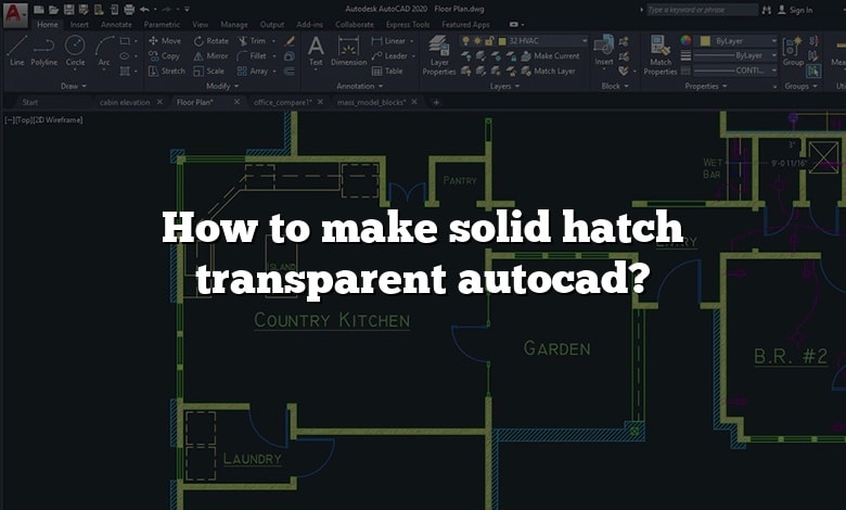 How to make solid hatch transparent autocad? - CADdikt