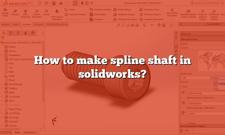 How to make spline shaft in solidworks? - CADdikt
