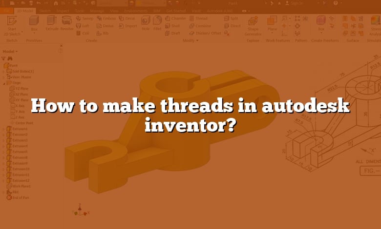 How to make threads in autodesk inventor? - CADdikt