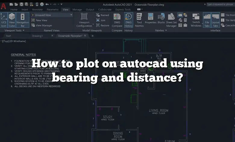 How to plot on autocad using bearing and distance? - CADdikt