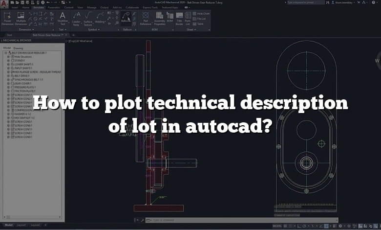 How to plot technical description of lot in autocad? - CADdikt