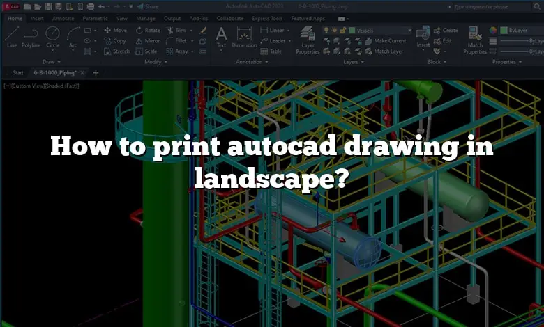 How to print autocad drawing in landscape? - CADdikt