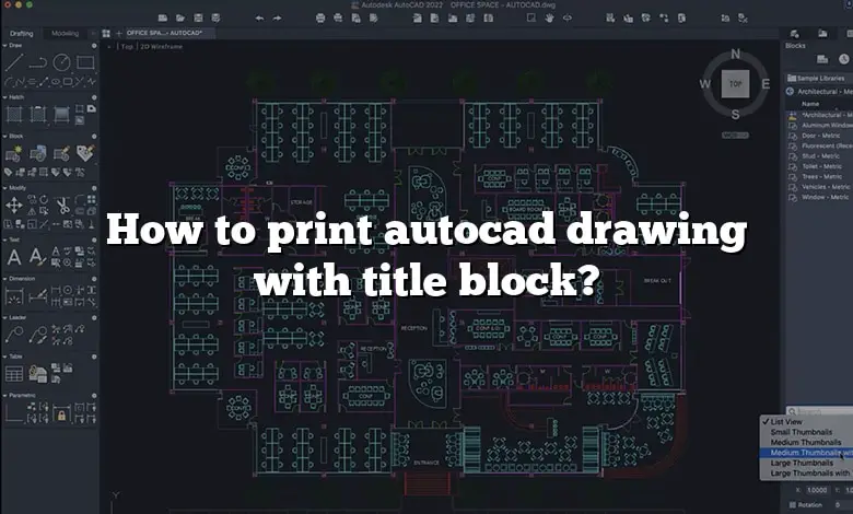 How to print autocad drawing with title block? - CADdikt