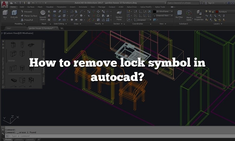 How to remove lock symbol in autocad? - CADdikt