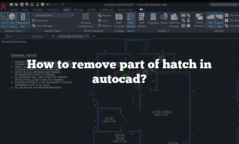 How to remove part of hatch in autocad? - CADdikt