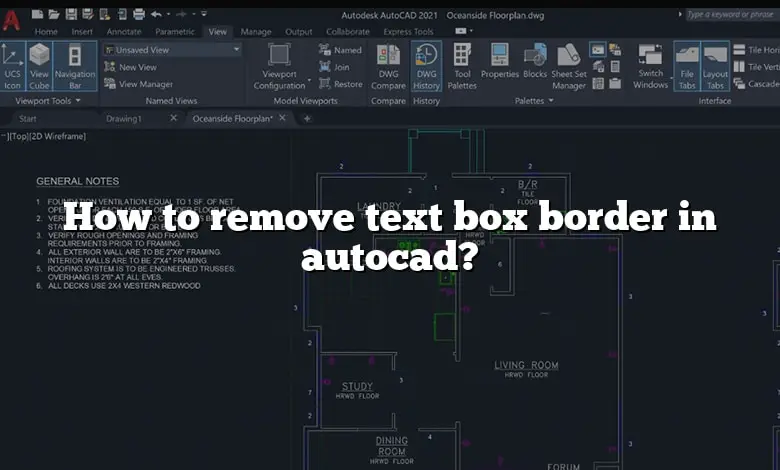 How to remove text box border in autocad? - CADdikt