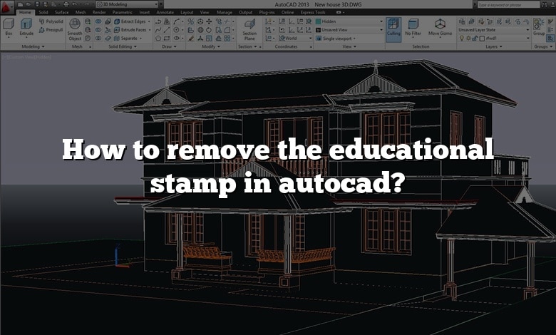 How to remove the educational stamp in autocad? - CADdikt