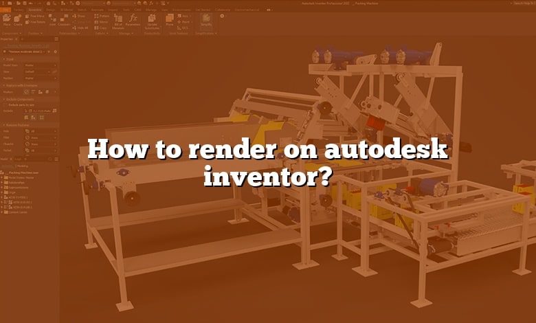 How to render on autodesk inventor? - CADdikt