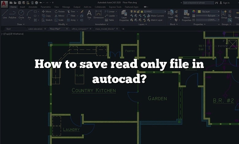 How to save read only file in autocad? - CADdikt
