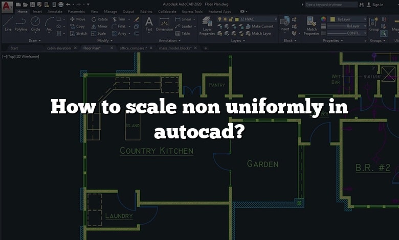 How to scale non uniformly in autocad? - CADdikt