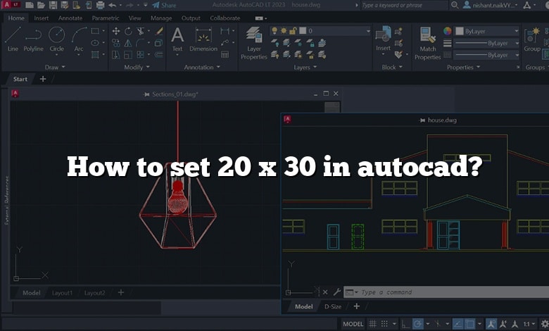 How to set 20 x 30 in autocad? - CADdikt