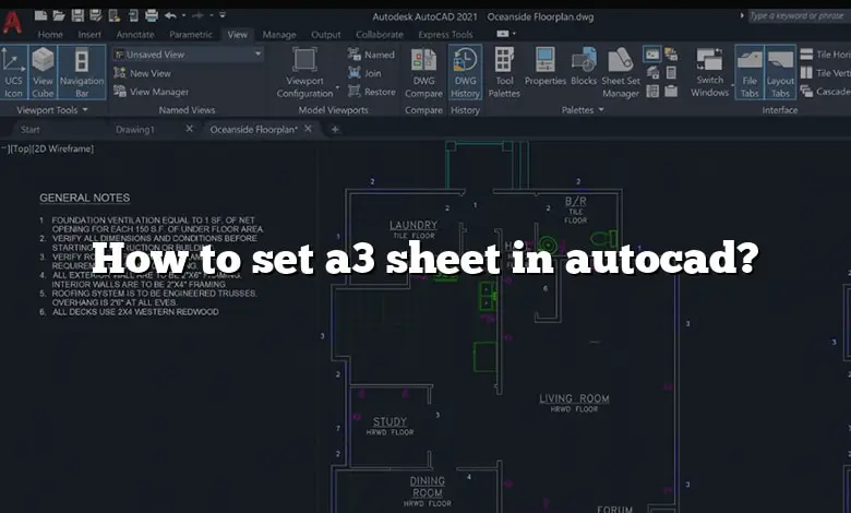 How to set a3 sheet in autocad? - CADdikt
