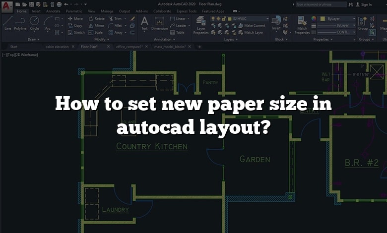 How to set new paper size in autocad layout? - CADdikt
