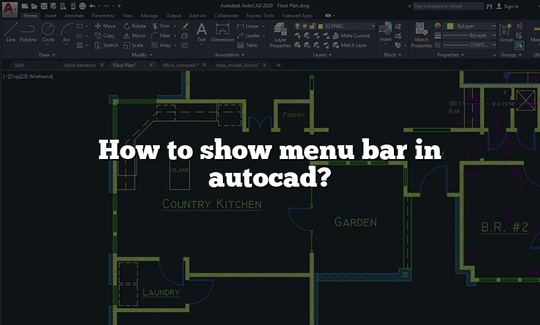How to show menu bar in autocad? - CADdikt