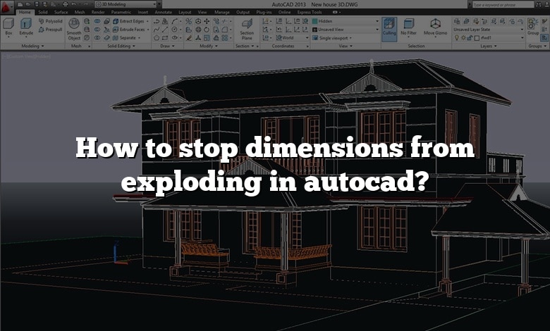 How to stop dimensions from exploding in autocad? - CADdikt