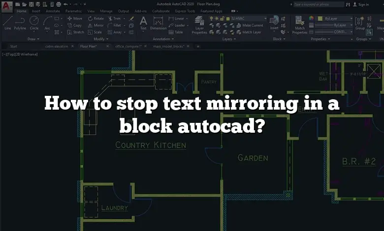 How to stop text mirroring in a block autocad? - CADdikt