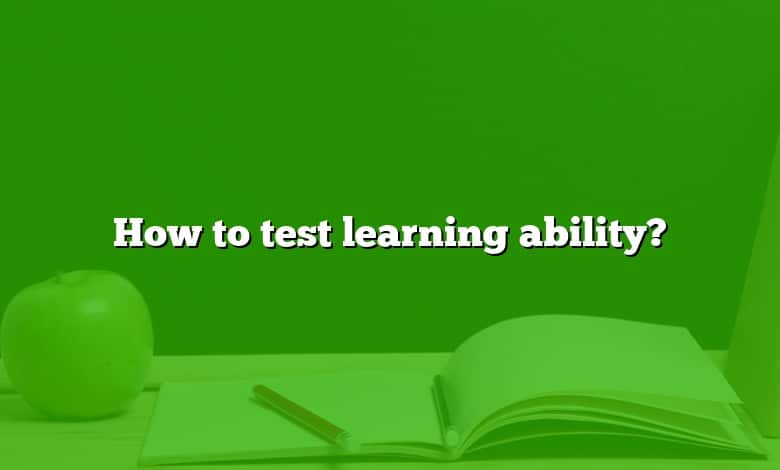 How to test learning ability? - CADdikt