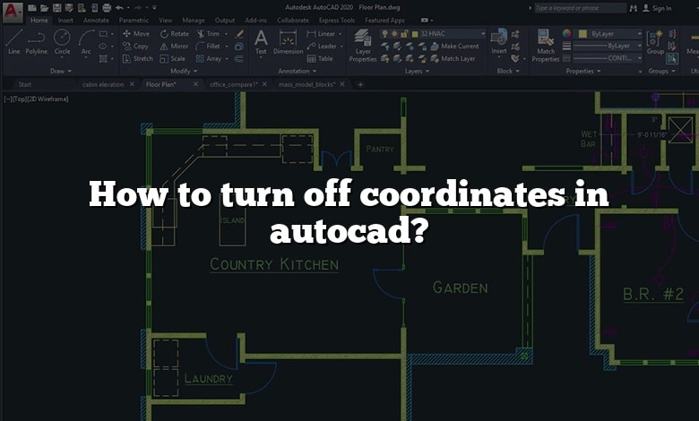 How to turn off coordinates in autocad? - CADdikt